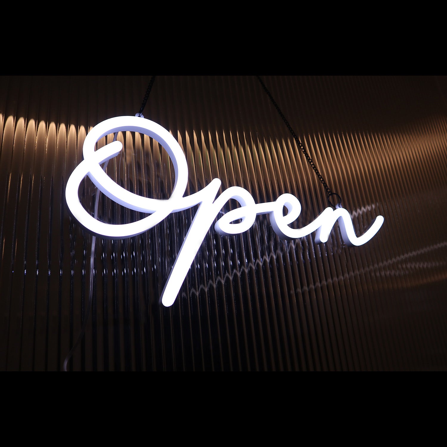 Vertical Neon Open Signs